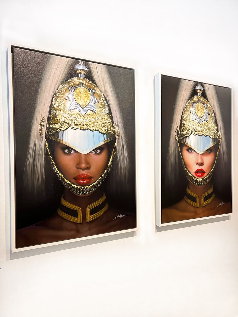 "Naomi Campbell Queens Guard" by Michael Moebius – Art Angels Gallery